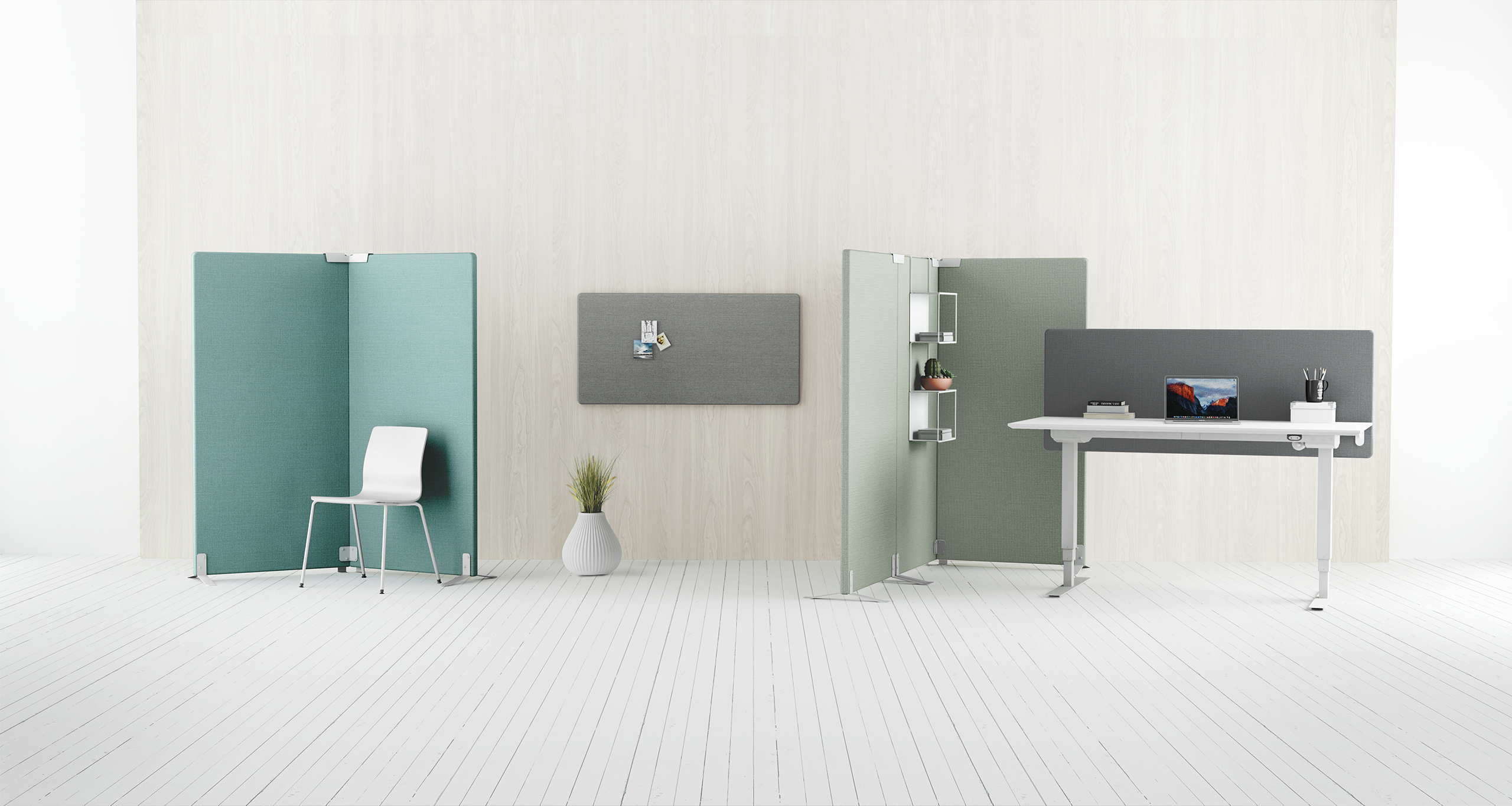 TAB - Ljuddämpande akustiska skärmar för arbetsplatser – EFG
