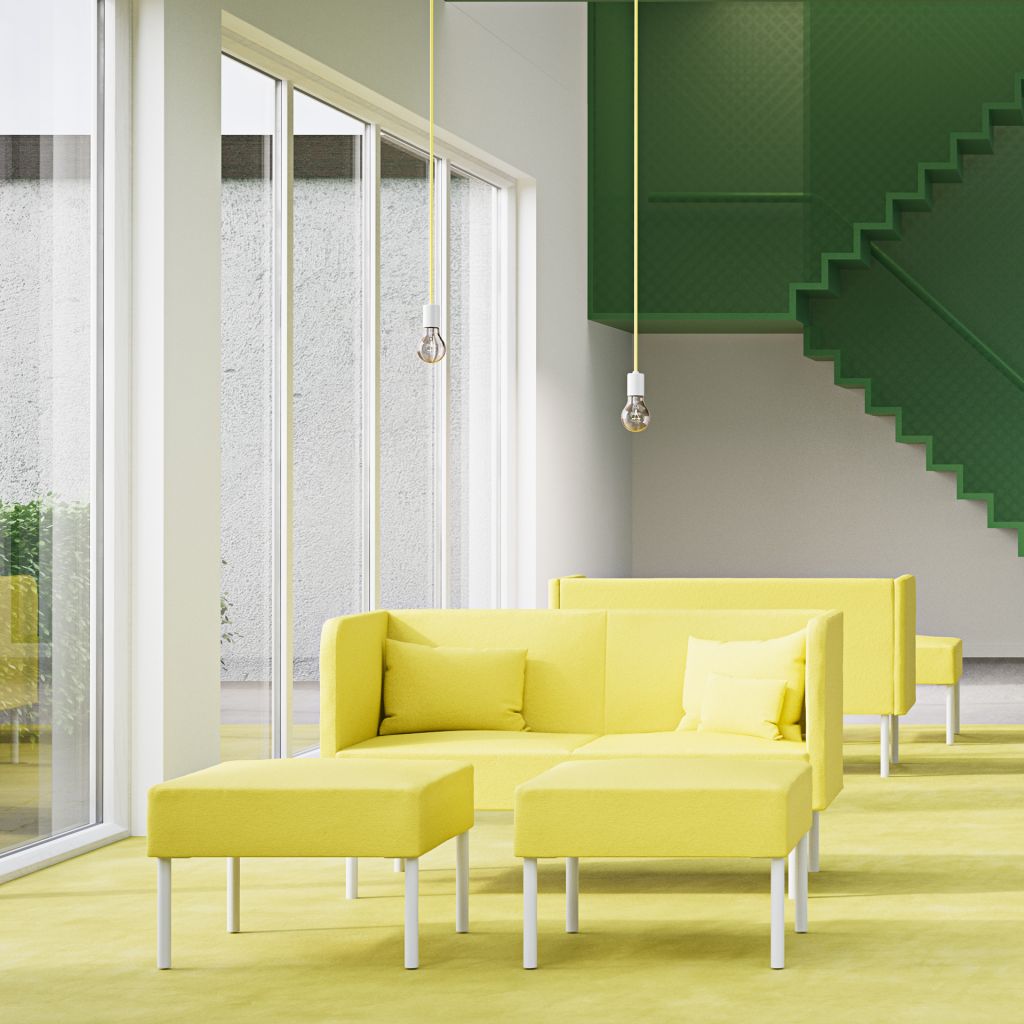 MINGLE – Modular sofa with straight and rounded forms - EFG