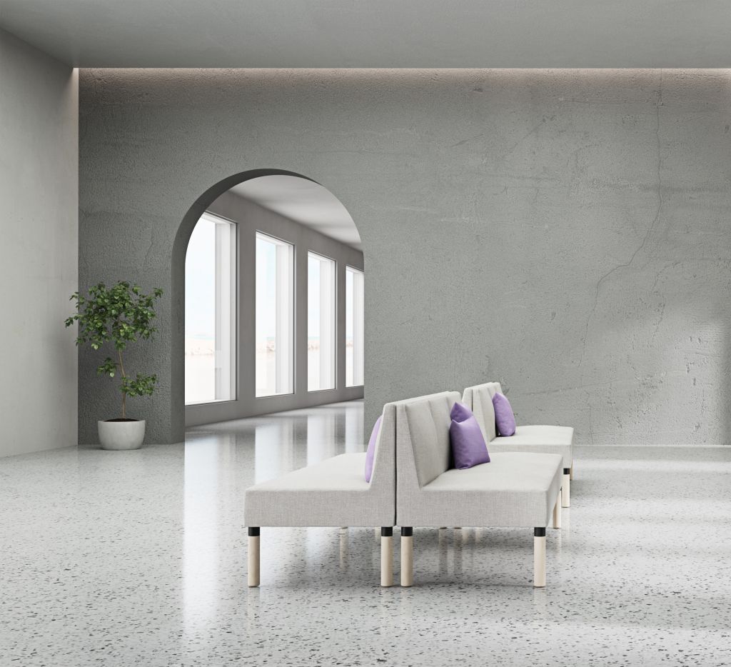 MINGLE – Modular sofa with straight and rounded forms - EFG